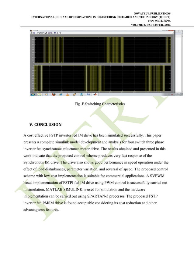 Simulation Of A 4 Switch 3 Phase Inverter Fed Induction Motor Im Drive System Pdf