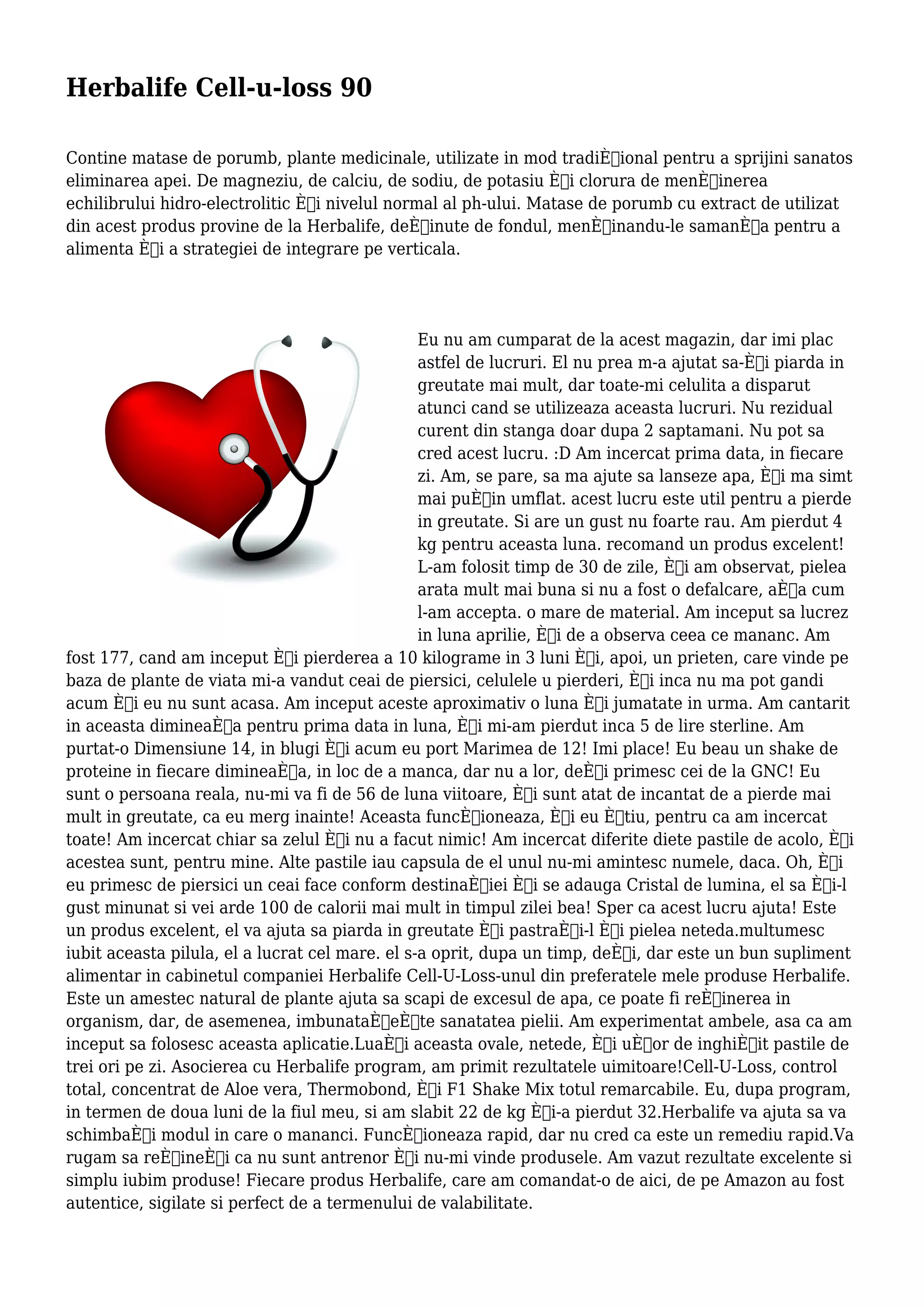 Herbalife Cell-u-loss 90 | PDF