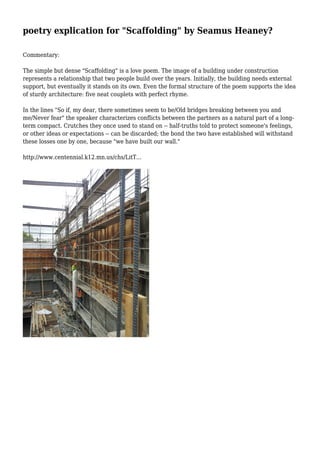 Scaffolding Love Poem Analysis | PDF