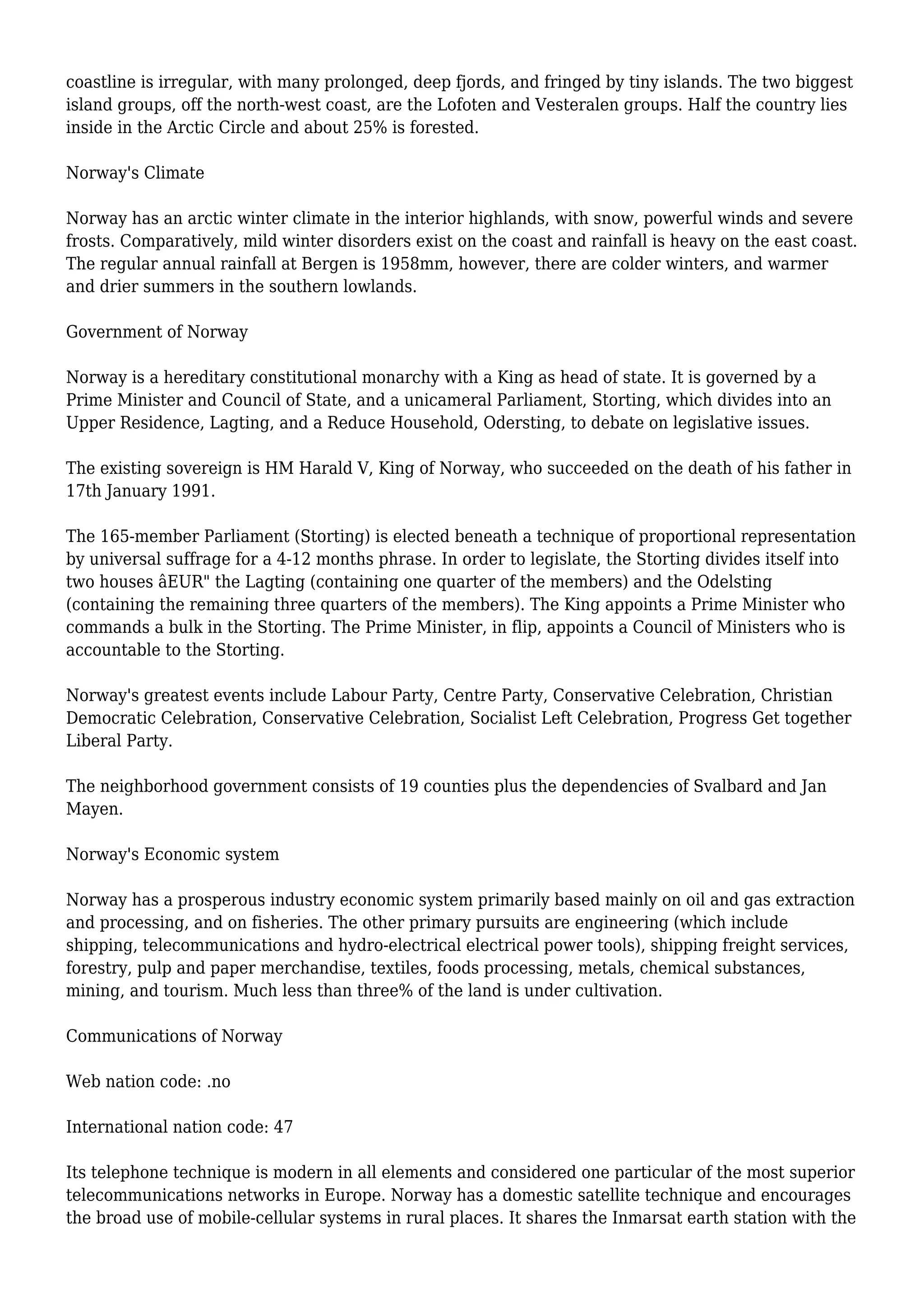 Norway - InfoBarrel | PDF