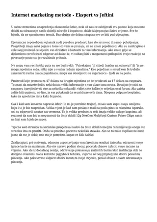 Internet marketing metode - Ekspert vs Jeftini | PDF