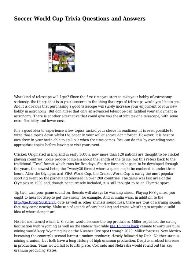 Soccer World Cup Trivia Questions And Answers soccer-world-cup-trivia-questions-and-answers