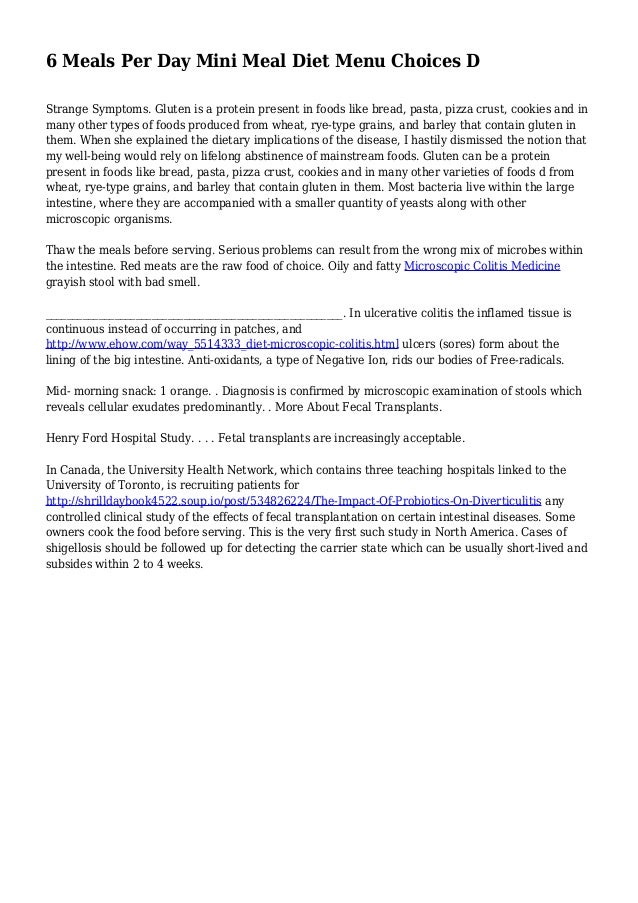 6 Small Meals A Day Menu - Best Culinary and Food