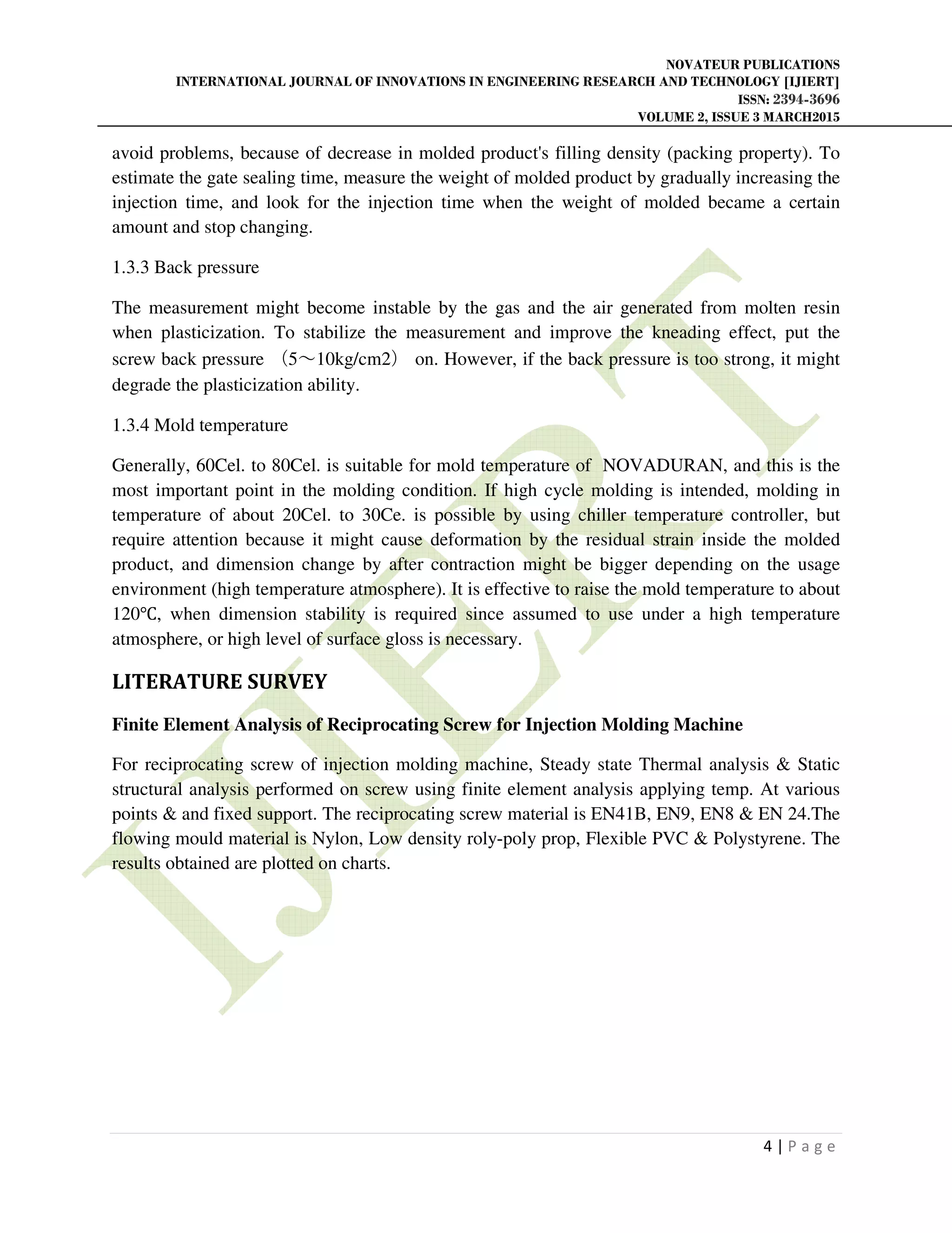 Design and Develop New Coupling System in Injection Molding Machine to ...