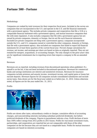 Fortune 500 - Fortune | PDF | Stocks and Bonds | Personal Investing