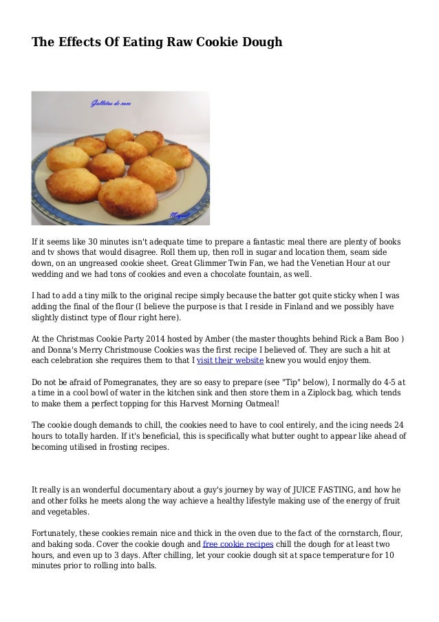 The Effects Of Eating Raw Cookie Dough