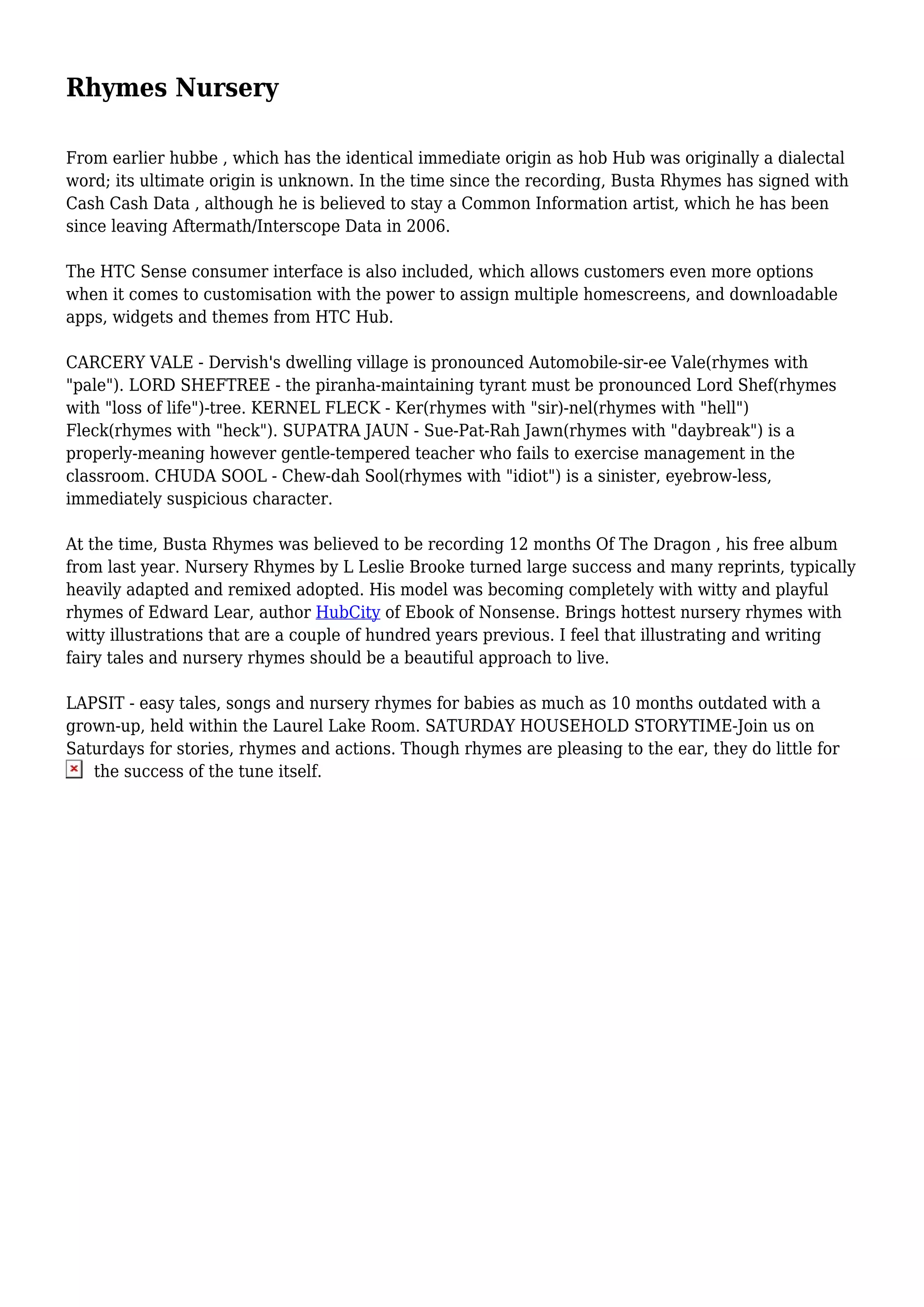 Rhymes Nursery | PDF