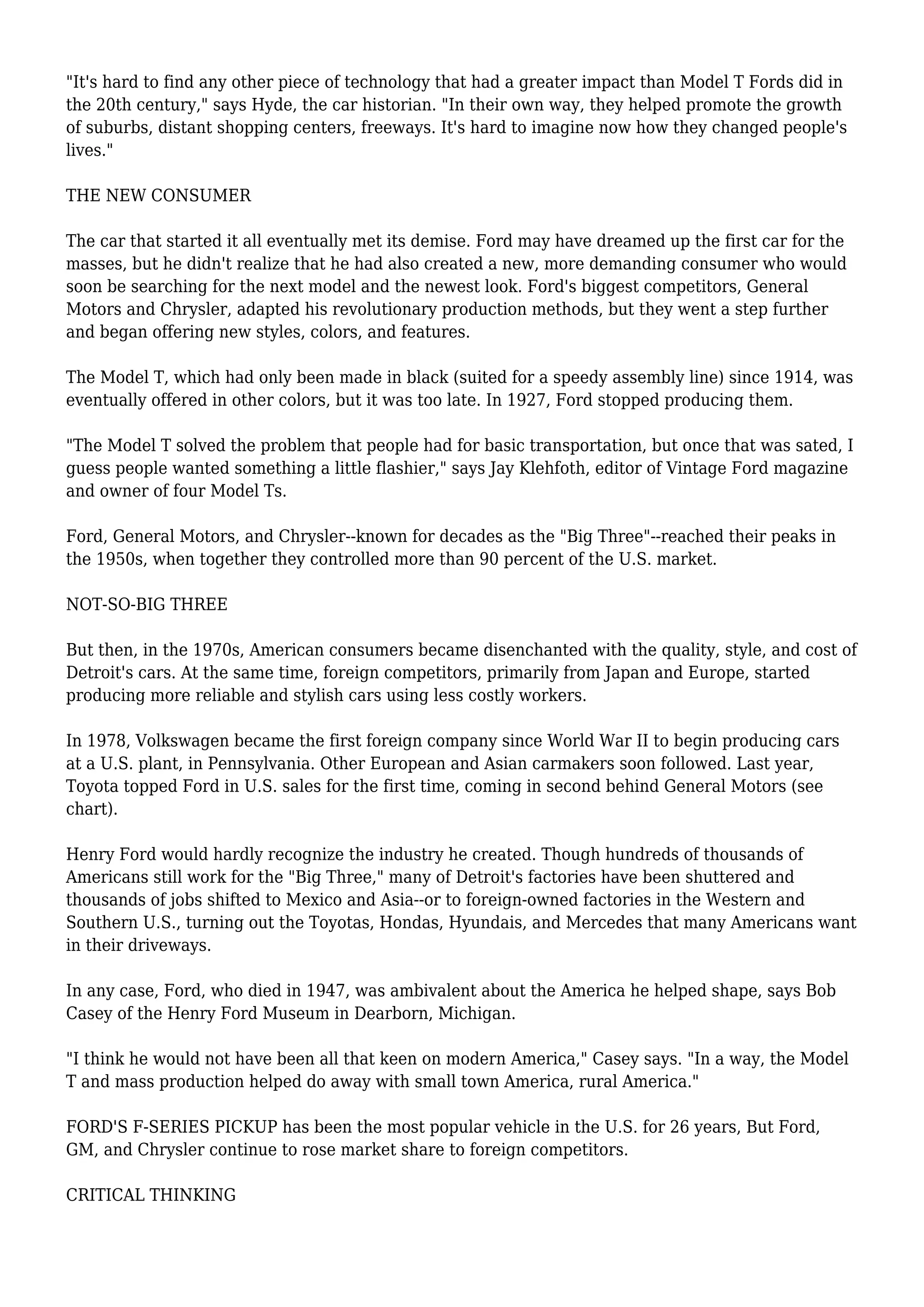The car that changed America: how Henry Ford's 1908 Model T--the first ...