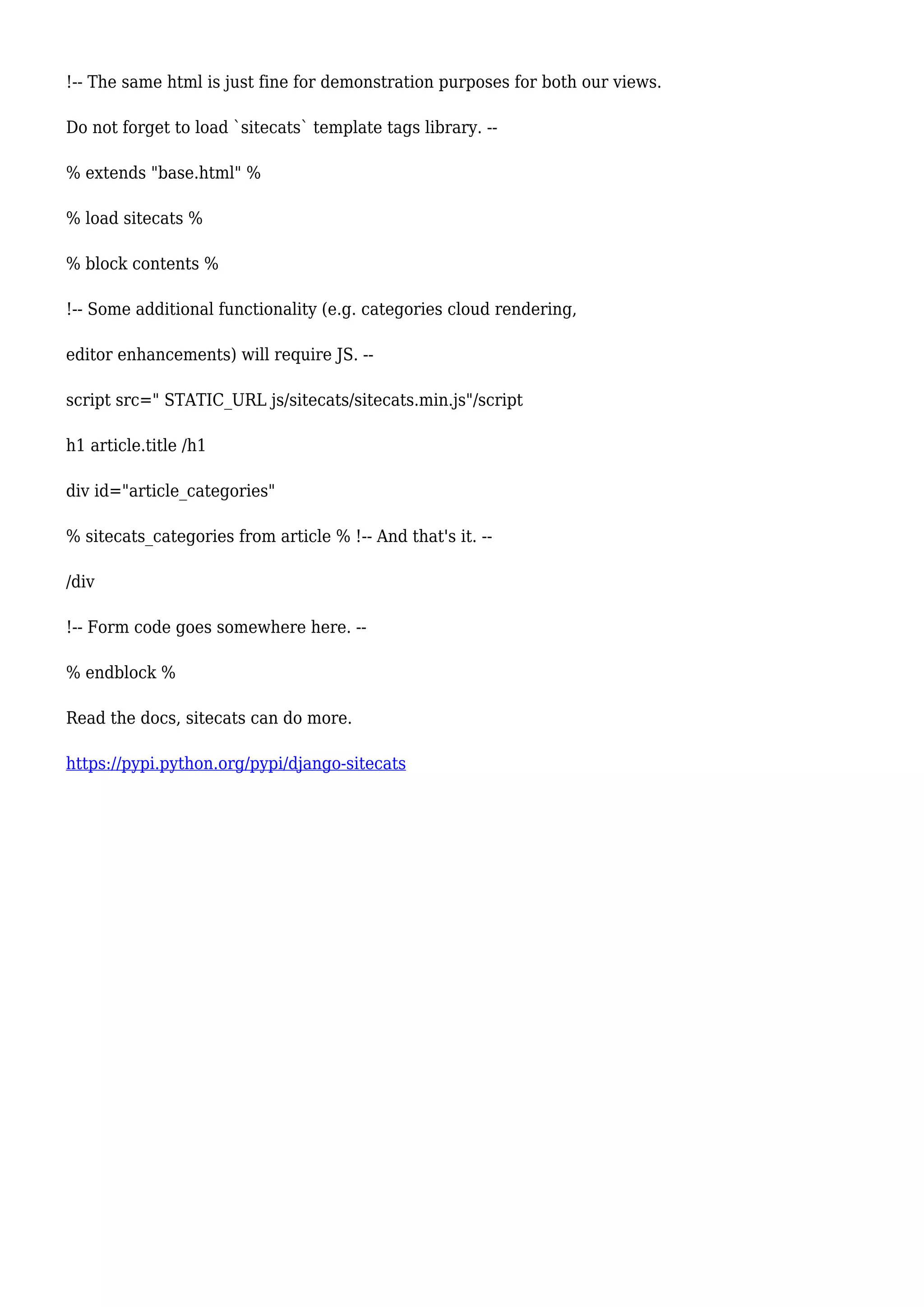 django-sitecats 0.4.0 : Python Package Index | PDF