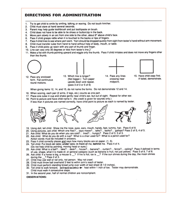 Denver test | PDF | Parenting Babies and Toddlers | Parenting