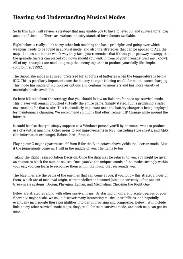 Hearing And Understanding Musical Modes | PDF