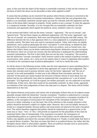 Why is politics not essentially contested? | PDF