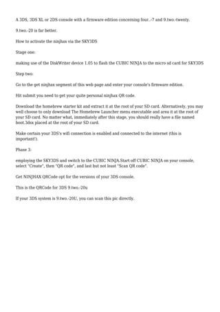 SKY3DS Homebrews on 9.6 3DS? | PDF | Home Entertainment Systems ...