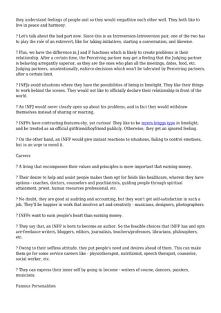 An In-depth Comparison of INFJ and INFP Personality Types | PDF