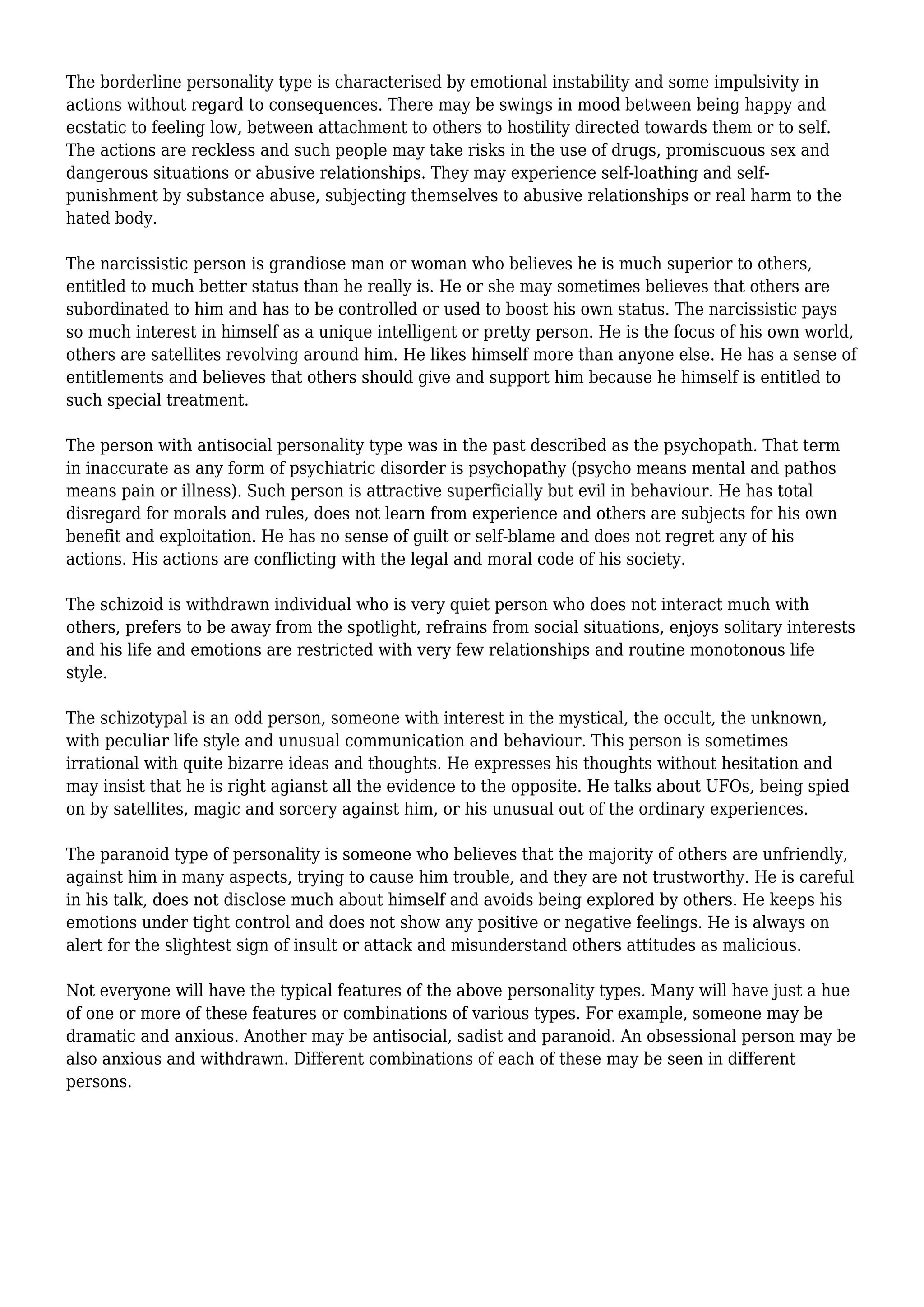 Personality Types | PDF