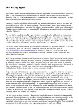 Personality Types | PDF