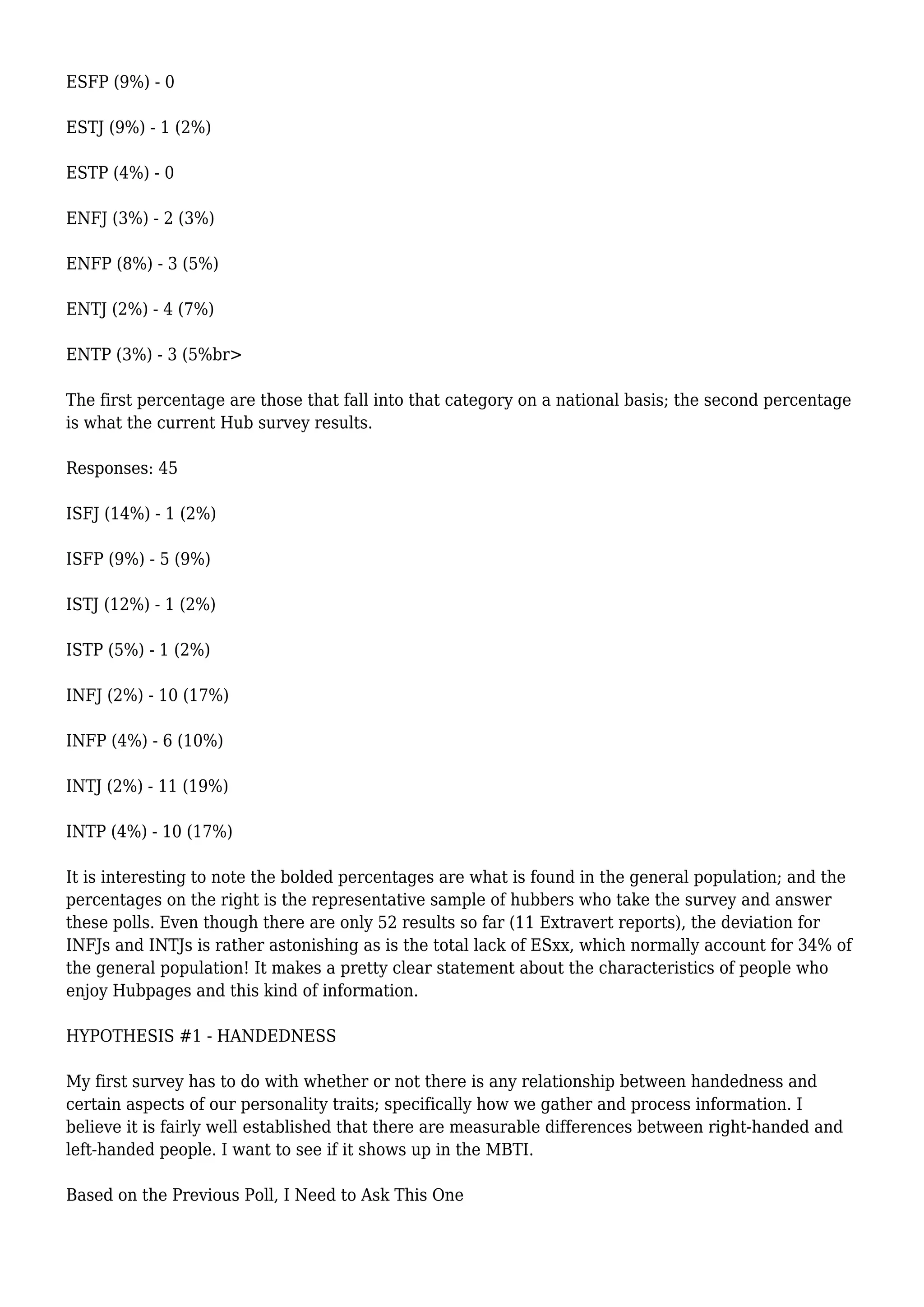 Meyers-Briggs (Personality) Type Inventory (MBTI) | PDF