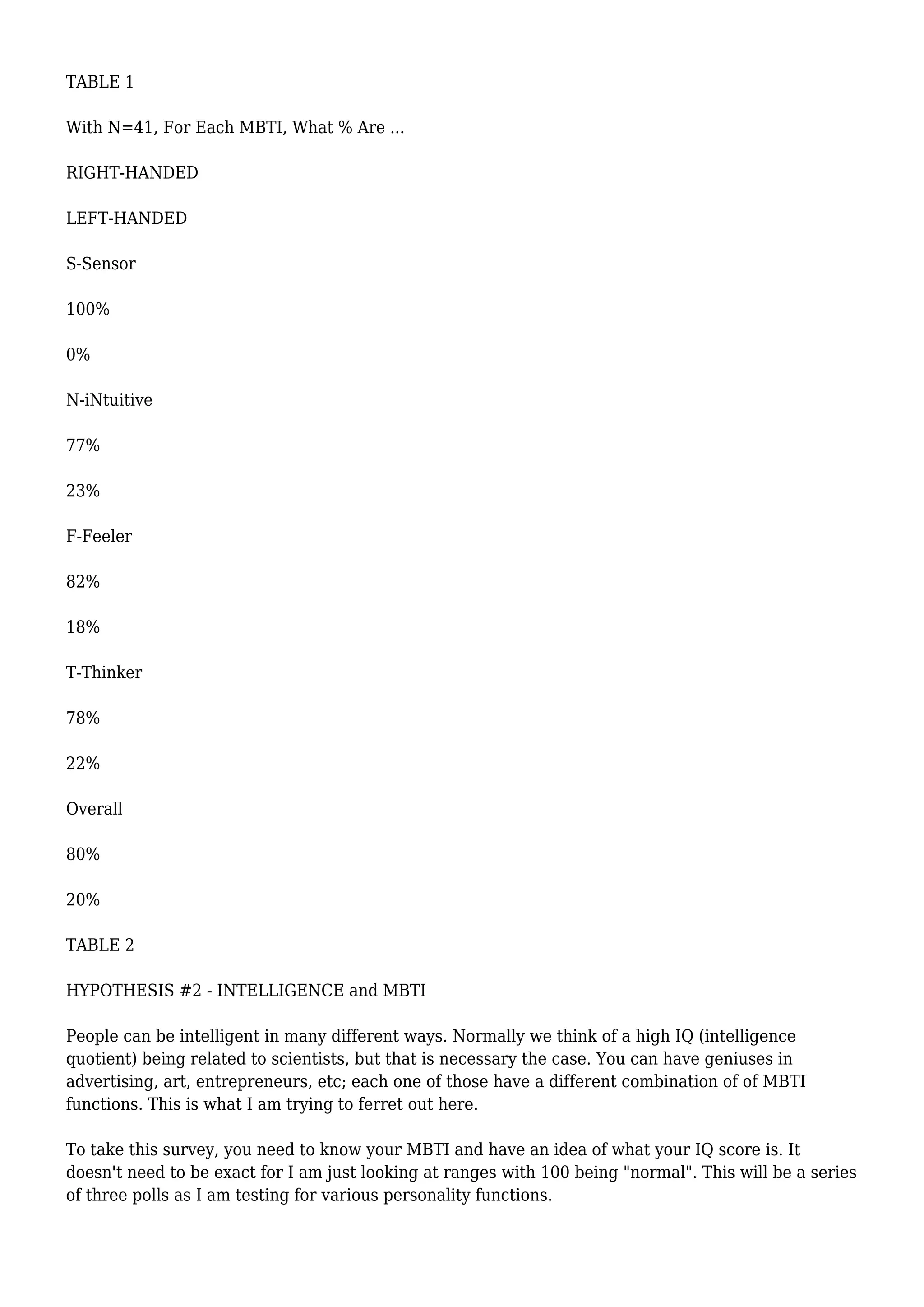 Meyers-Briggs (Personality) Type Inventory (MBTI) | PDF