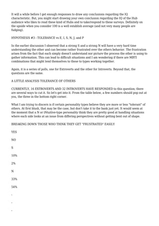 Meyers-Briggs (Personality) Type Inventory (MBTI) | PDF