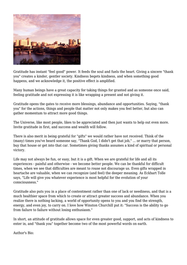 An attitude of gratitude | PDF