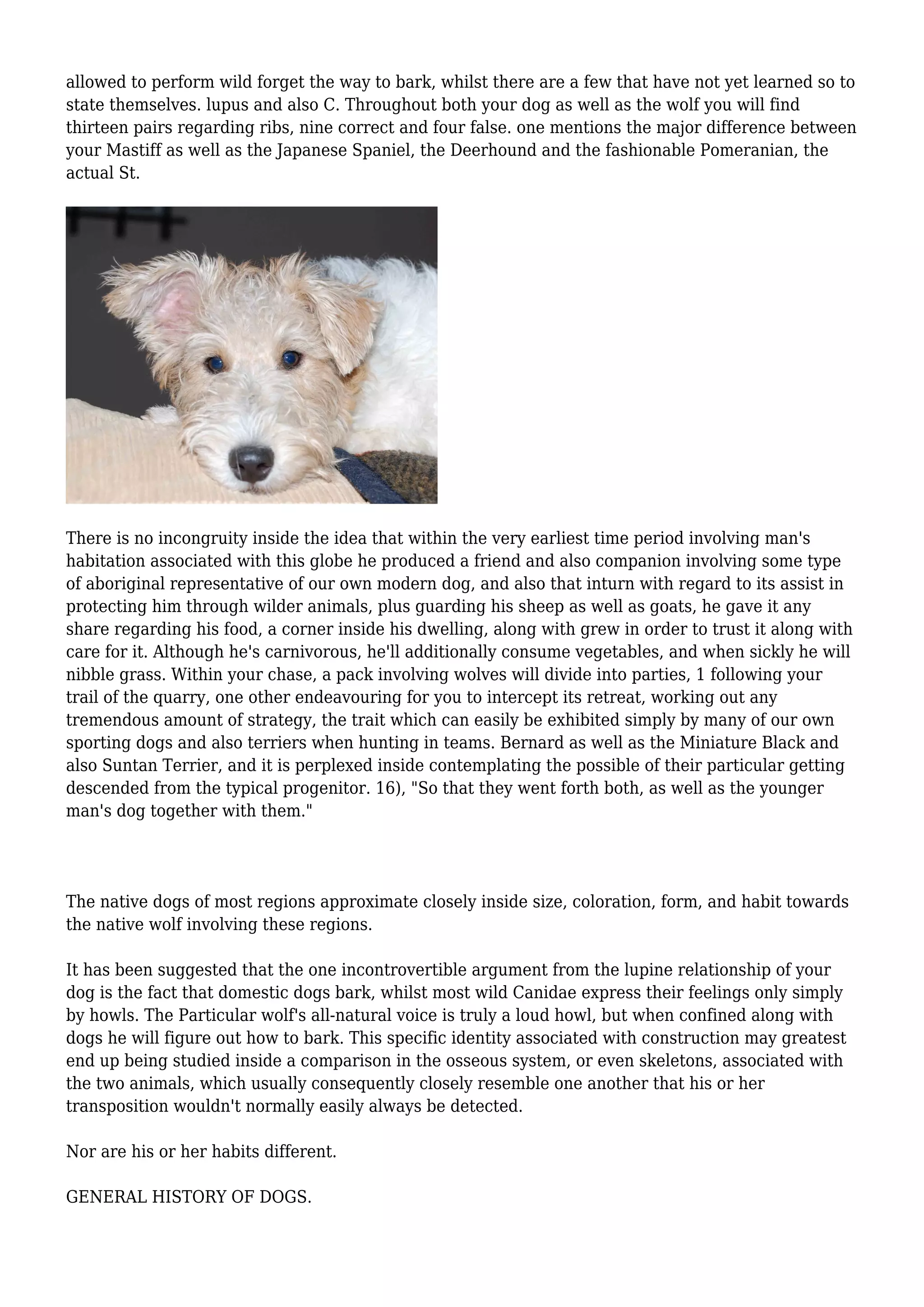 GENERAL HISTORY OF DOGS | PDF