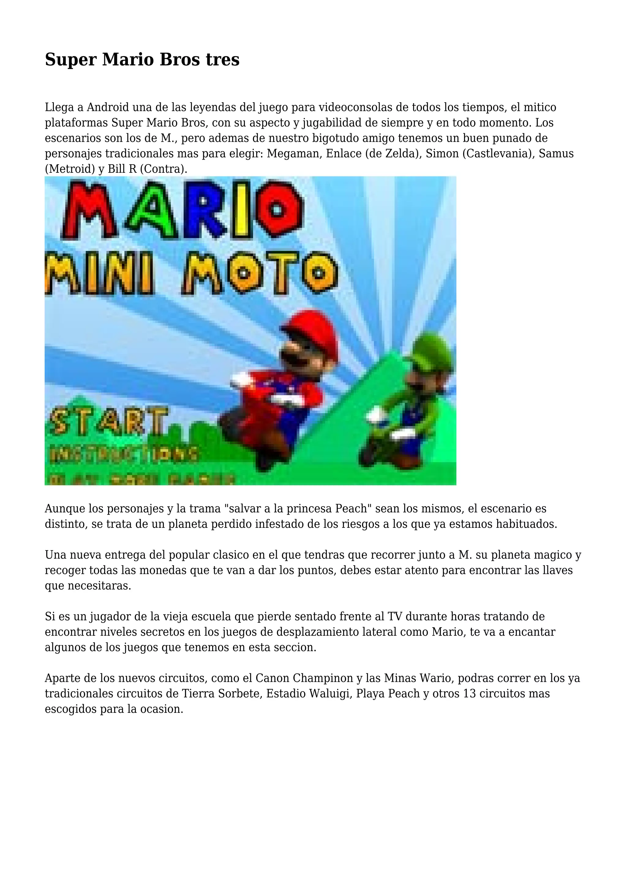 Super Mario Bros tres | PDF