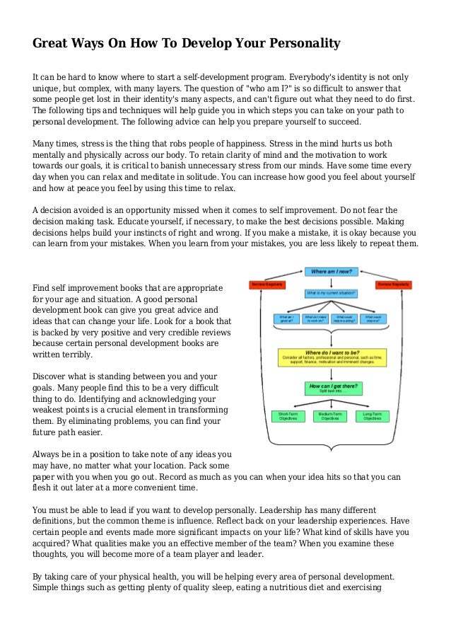 Great Ways On How To Develop Your Personality