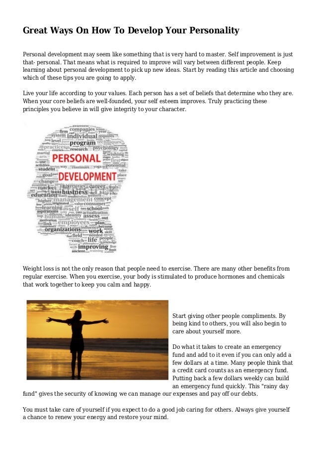Great Ways On How To Develop Your Personality
