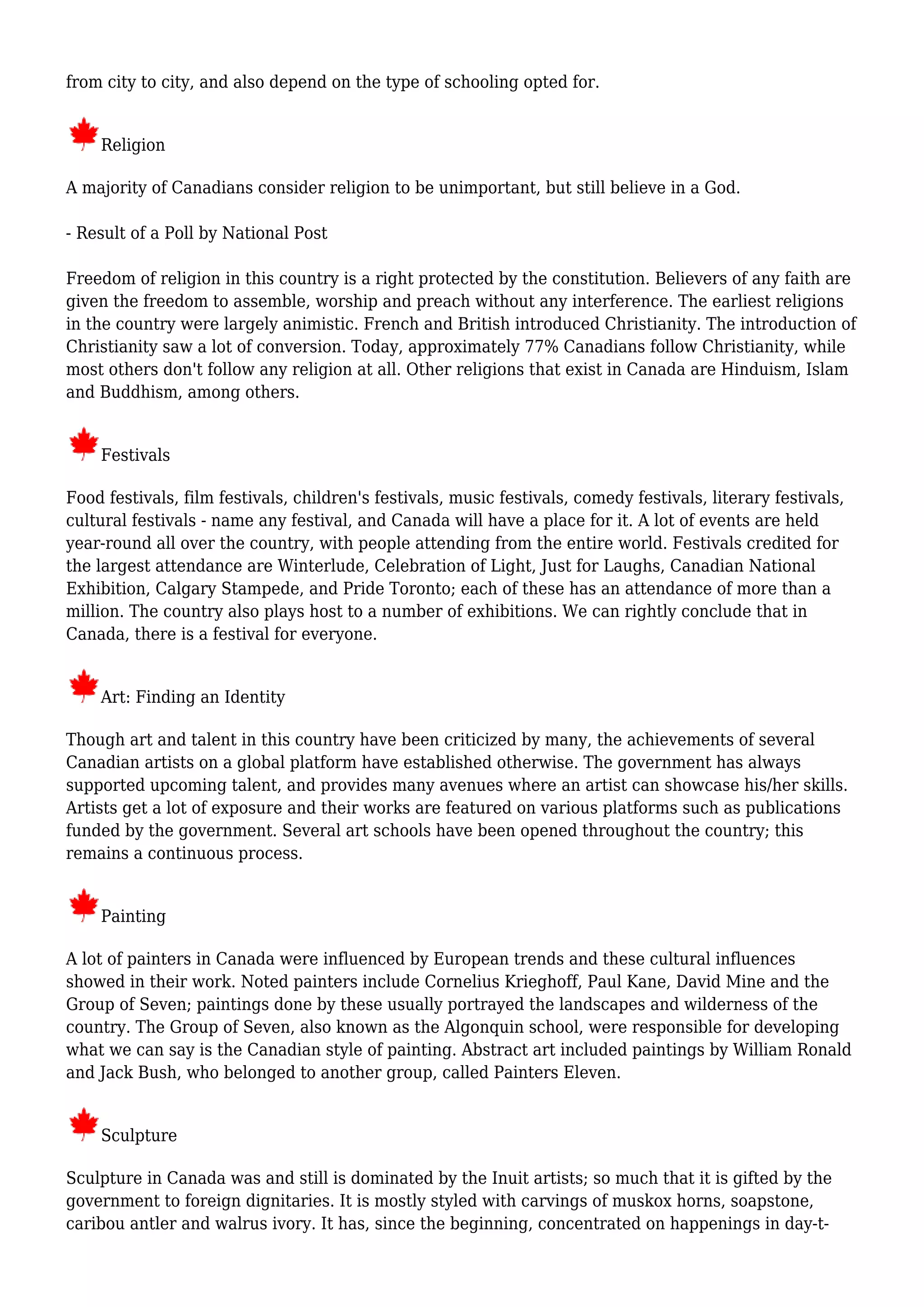 Canadian Culture and Traditions | PDF