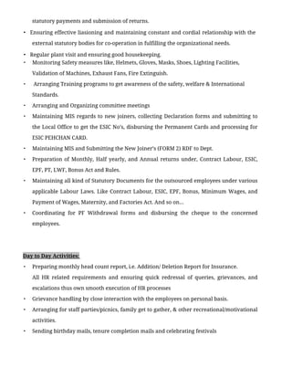 Bharathi M -HR | PDF | Human Resources | Business