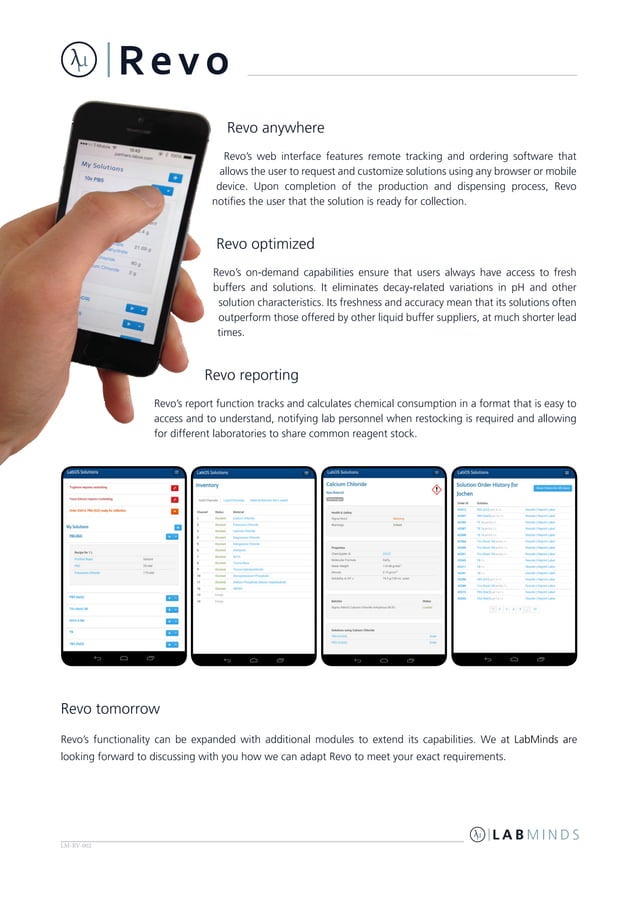 LabMinds Revo Brochure - Feb 2015 | PDF | Chemistry | Science