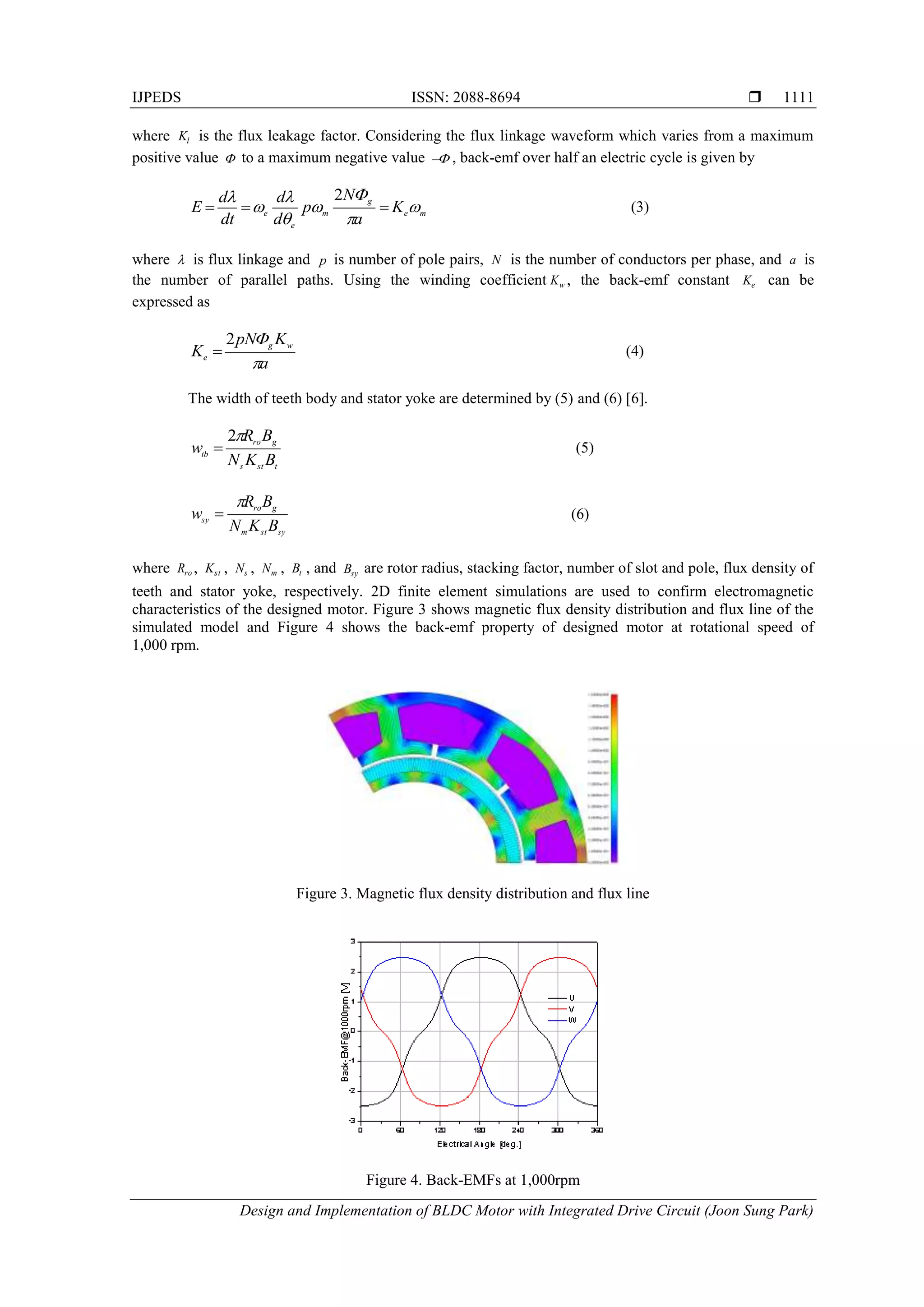 Design and Implementation of BLDC Motor with Integrated Drive Circuit | PDF