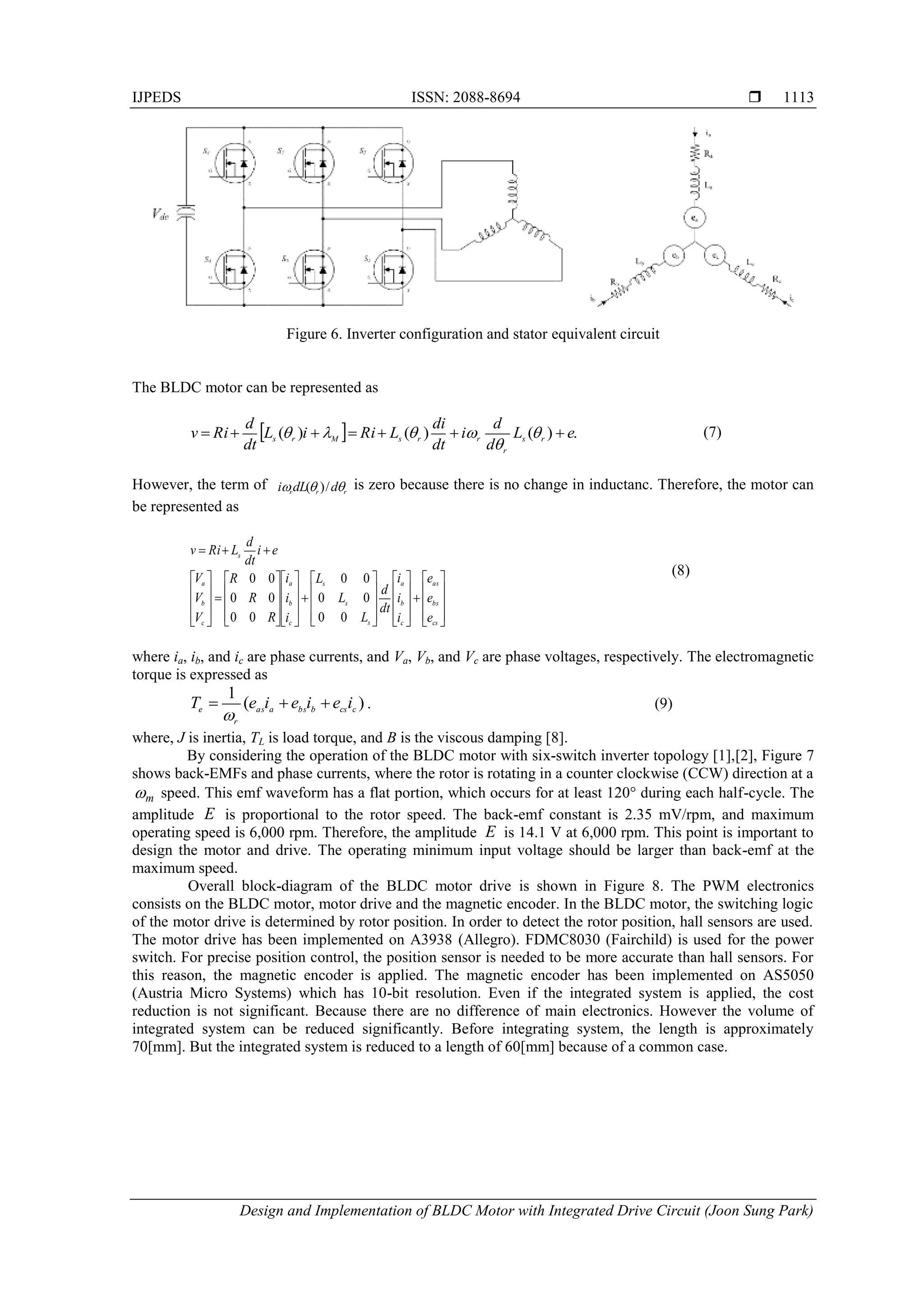 Design and Implementation of BLDC Motor with Integrated Drive Circuit | PDF