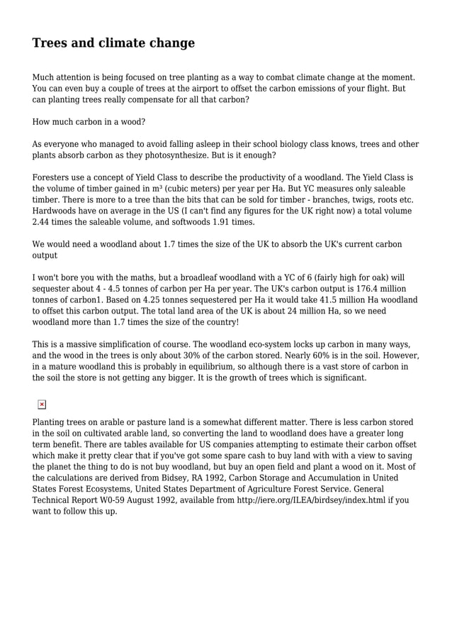 Trees and climate change | PDF