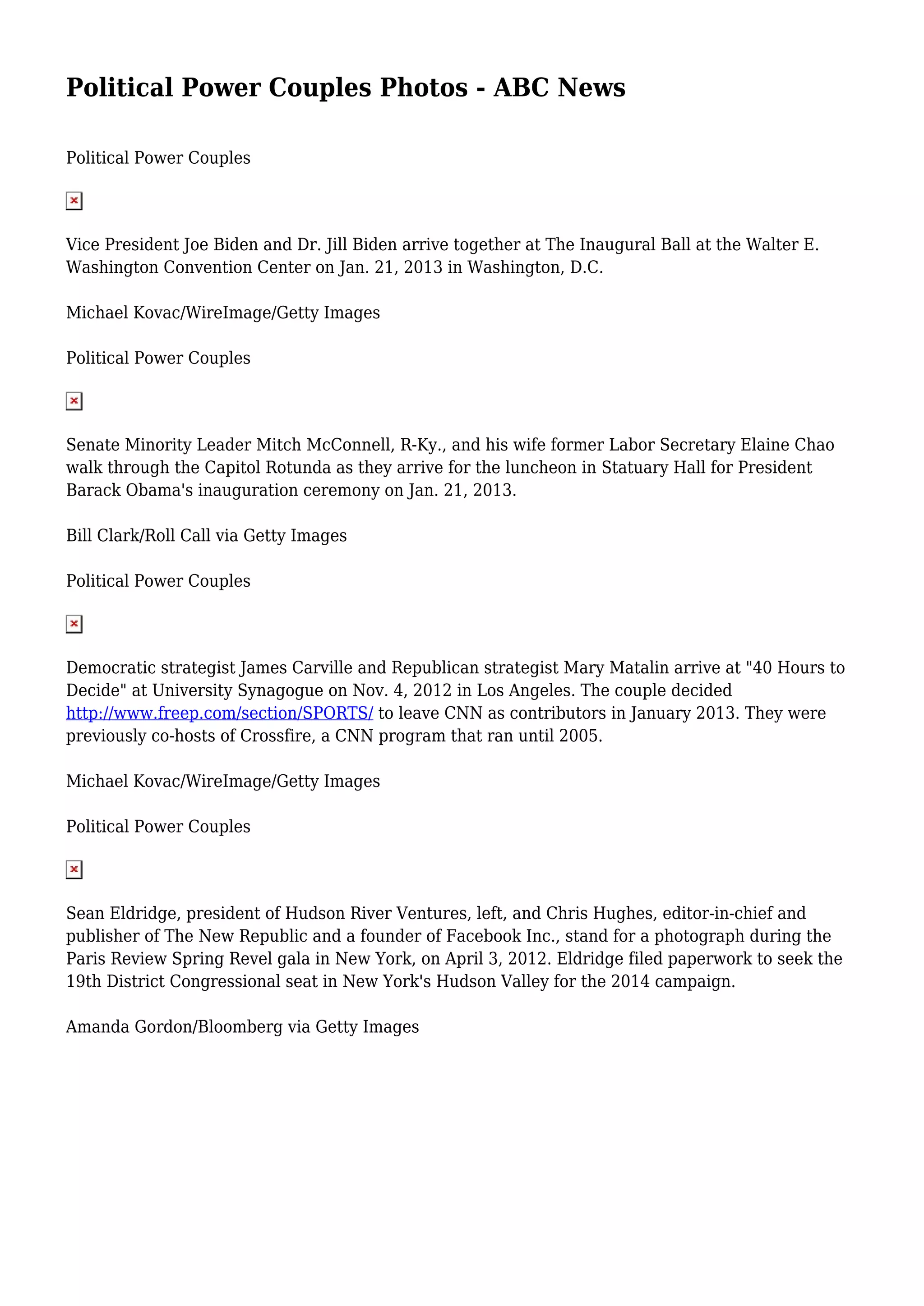 Political Power Couples Photos - ABC News | PDF