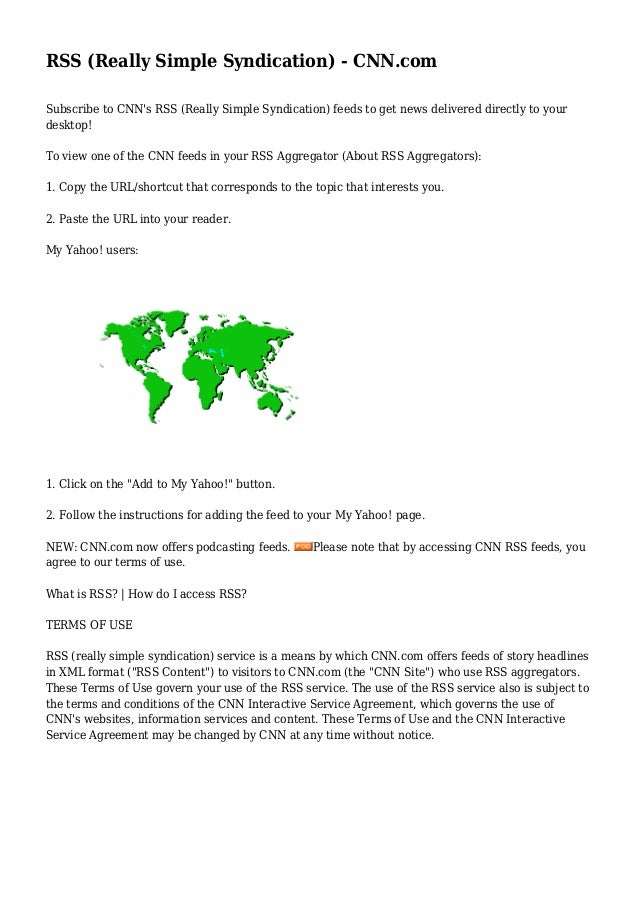 RSS (Really Simple Syndication) - CNN.com