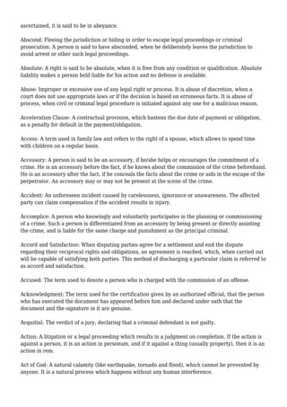 Law Terms - Glossary of Legal Terms and Meanings | PDF