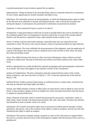 Law Terms - Glossary of Legal Terms and Meanings | PDF