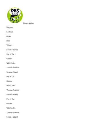 PBS KIDS | PDF