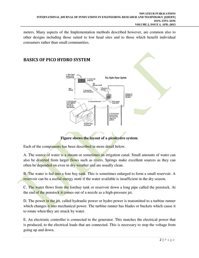 PICO HYDRO SYSTEM | PDF