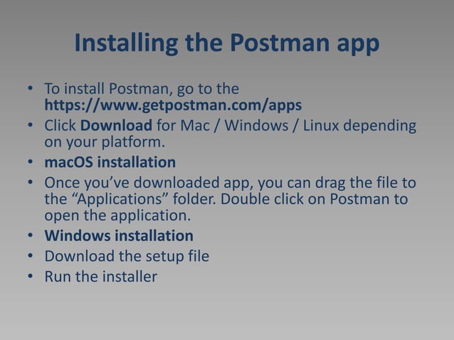 Postman.ppt | Web Development | Internet
