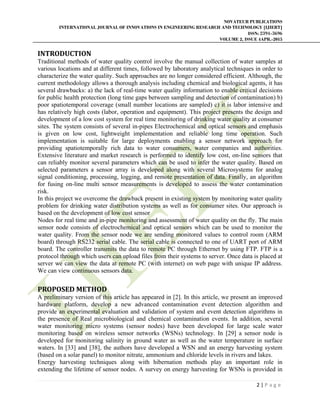 SENSOR NETWORK FOR REAL‐TIME MONITORING AND DETECTION CONTAMINATION IN DRINKING WATER ...