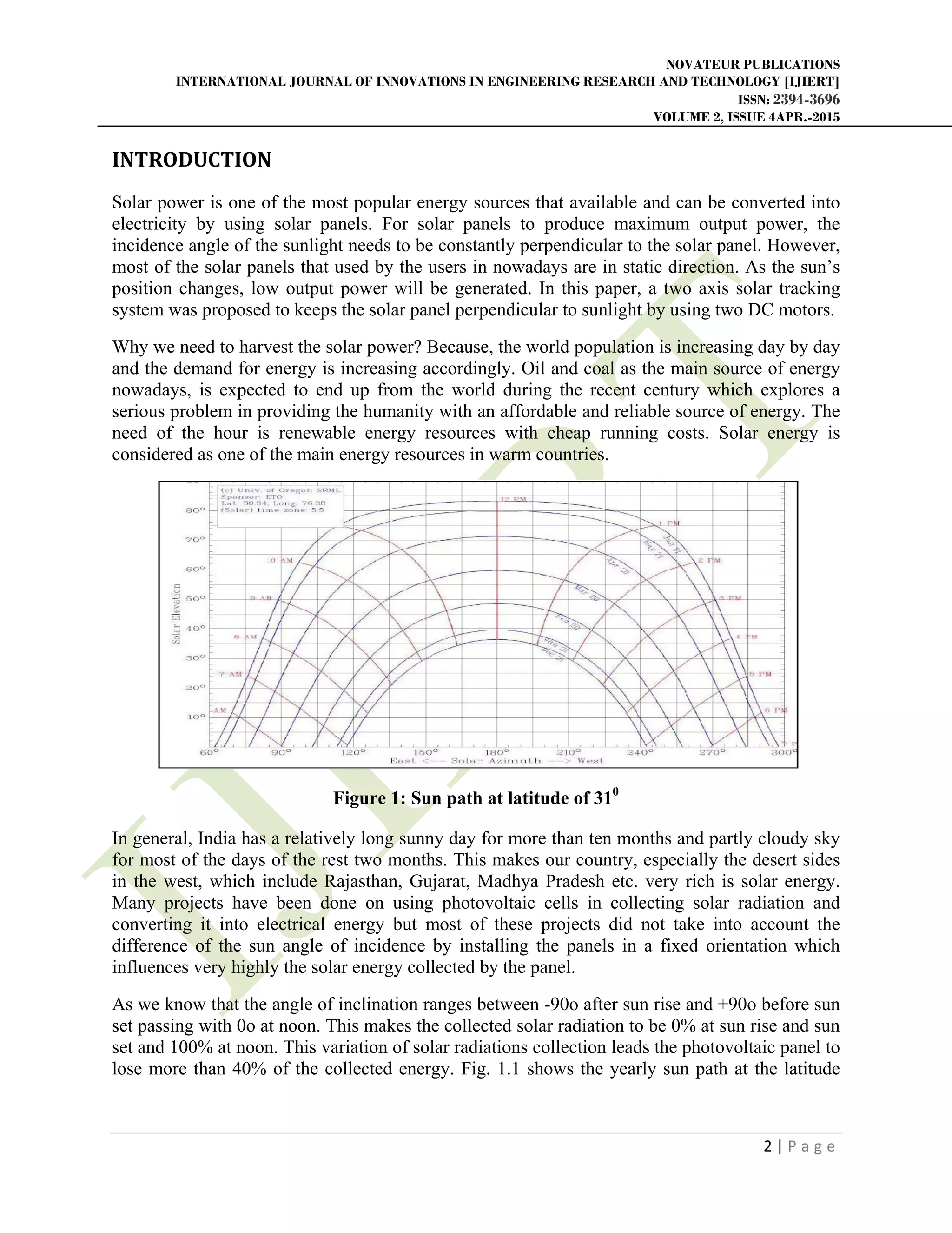 DUAL AXIS SOLAR TRACKING SYSTEM | PDF