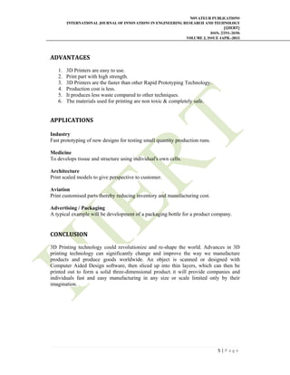 3D PRINTING TECHNOLOGY | PDF