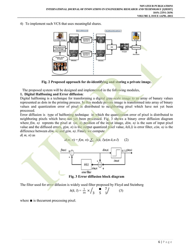 MEANINGFUL AND UNEXPANDED SHARES FOR VISUAL SECRET SHARING SCHEMES | PDF