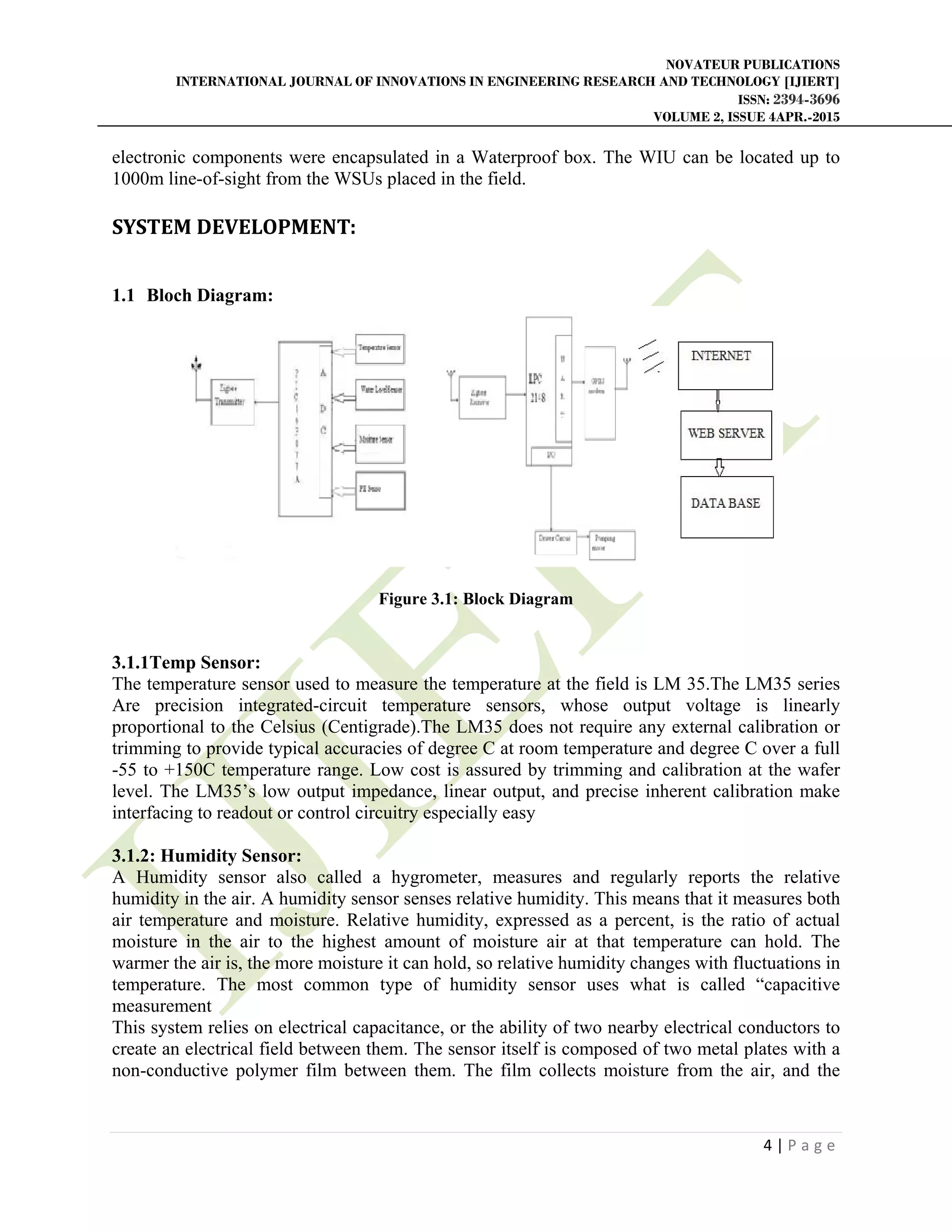AUTOMATED IRRIGATION SYSTEM USING ARM CONTROLLER & GPRS MODULE | PDF