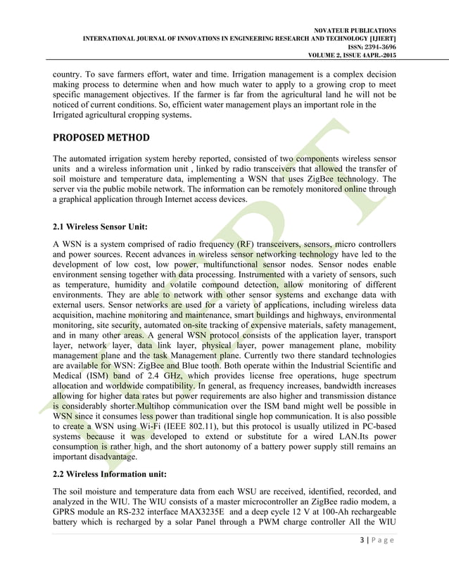 AUTOMATED IRRIGATION SYSTEM USING ARM CONTROLLER & GPRS MODULE | PDF | Free Download