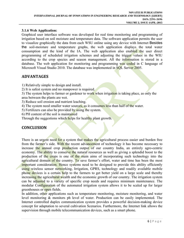 AUTOMATED IRRIGATION SYSTEM USING ARM CONTROLLER & GPRS MODULE | PDF