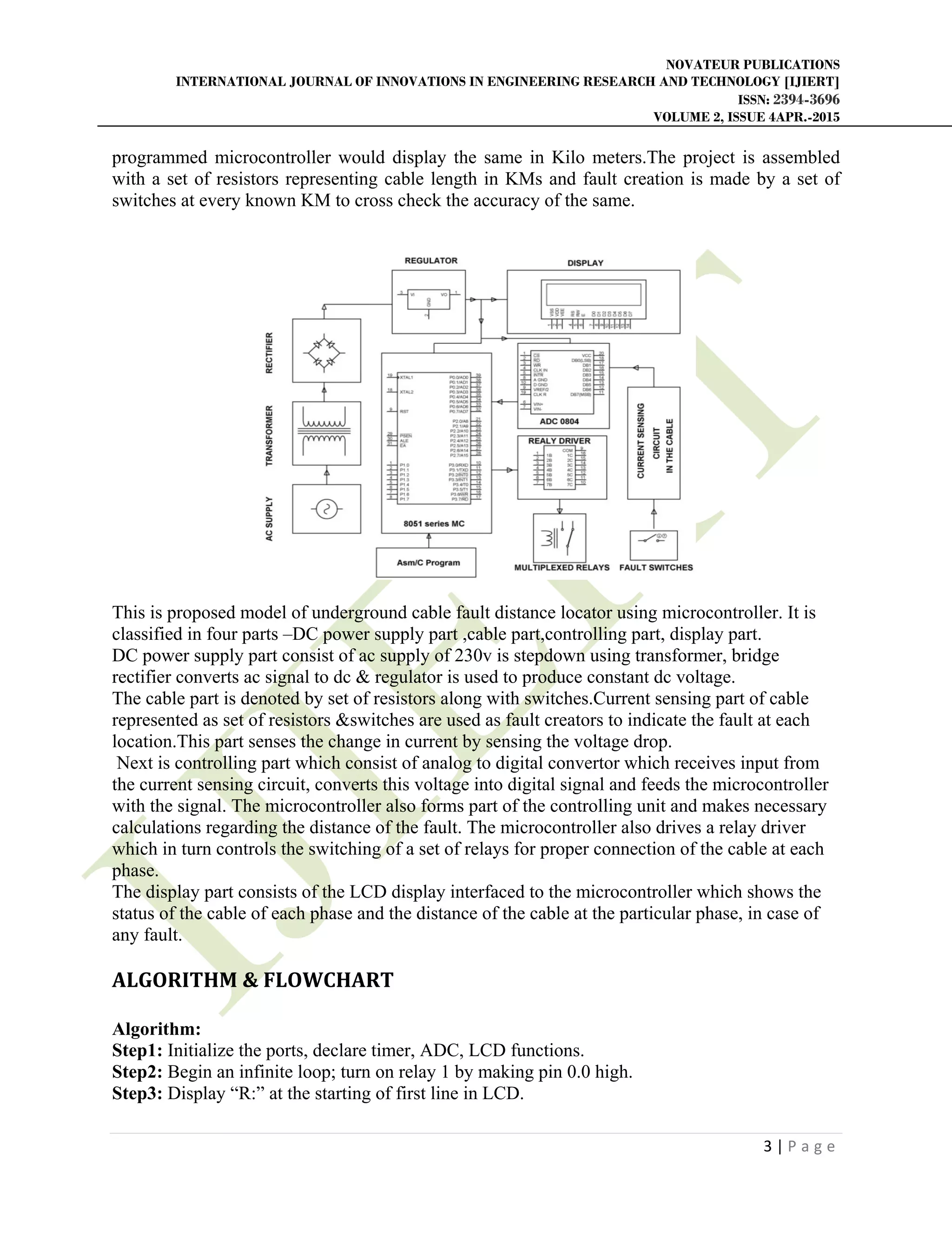UNDERGROUND CABLE FAULT DISTANCE LOCATOR | PDF