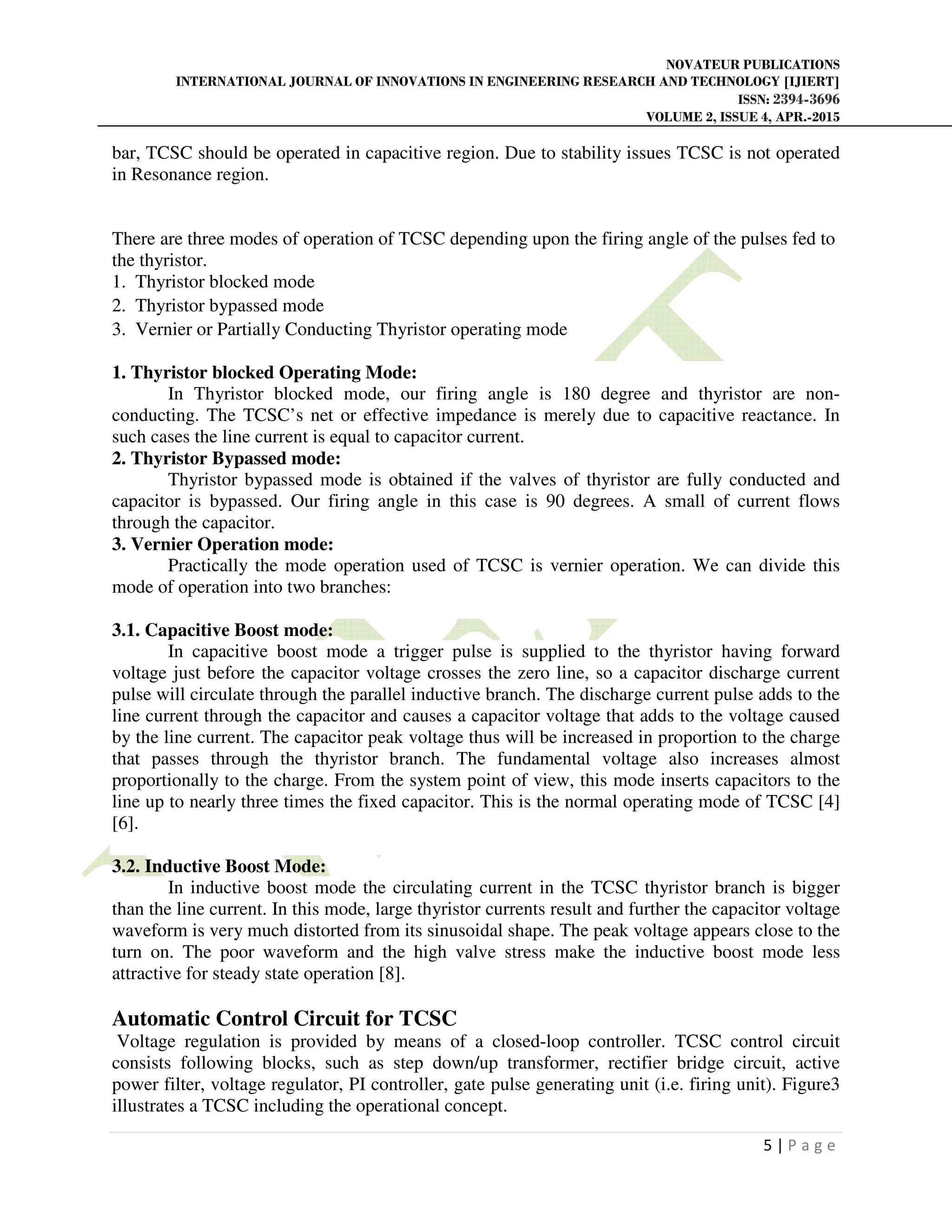 Thyristor Controlled Series Capacitor With Automatic Control Pdf